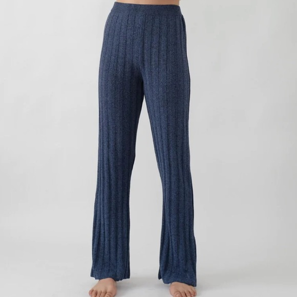 Fenini | Pants & Jumpsuits | Fenini Navy Blue Ribbed Boho Bell Bottom ...
